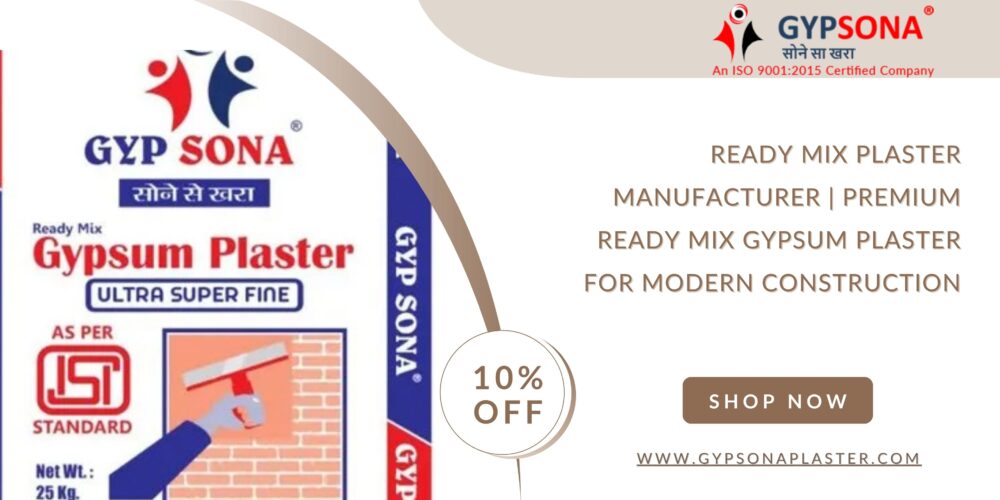 Premium Ready Mix Gypsum Plaster for Modern Construction- GYPSONA